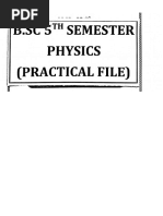 BSC Physics 1st Sem Practical File | PDF