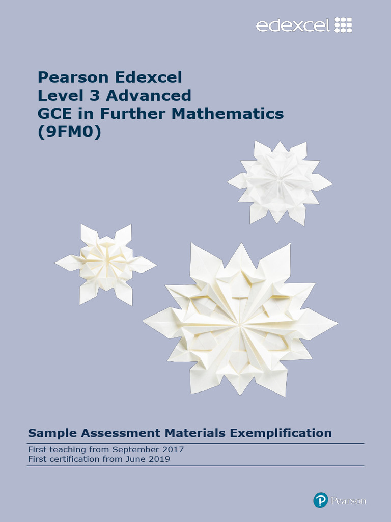 ACC00354-Pearson Edexcel Level 3 Advanced GCE in Further Mathematics ...