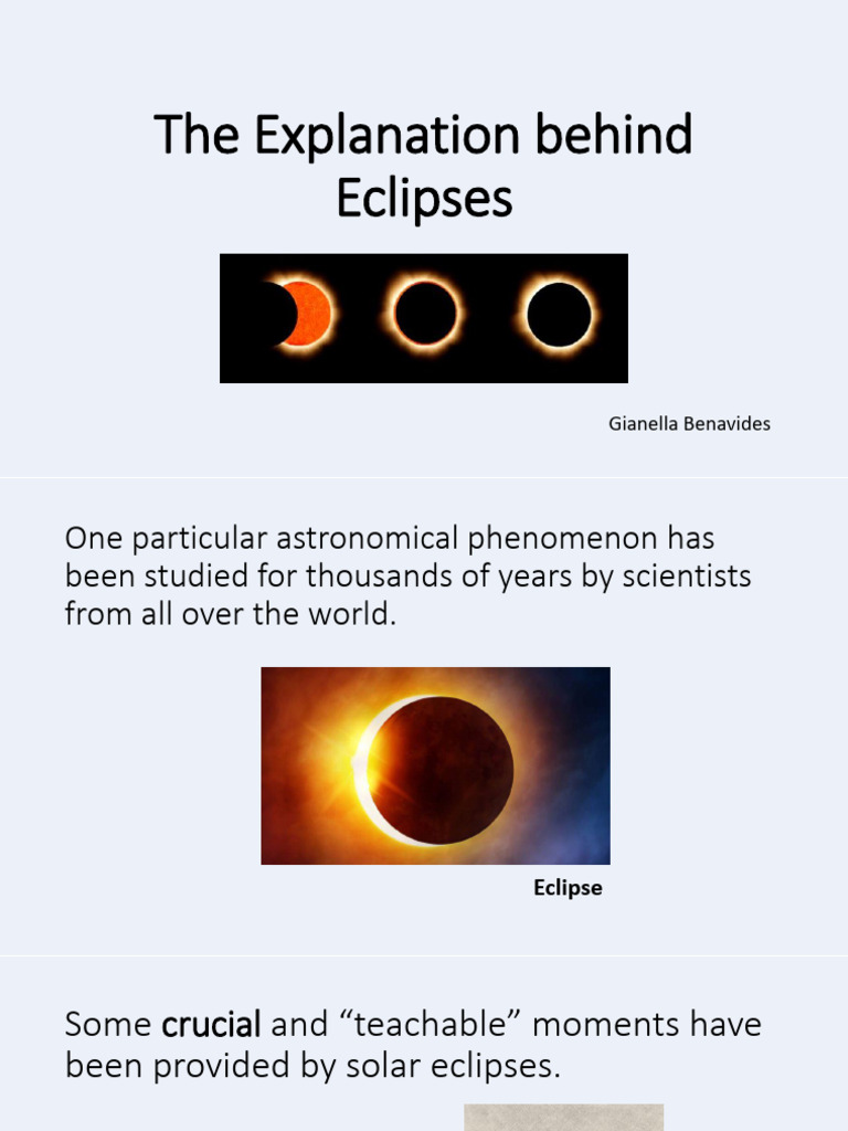 The Explanation Behind Eclipses | PDF | Science & Mathematics