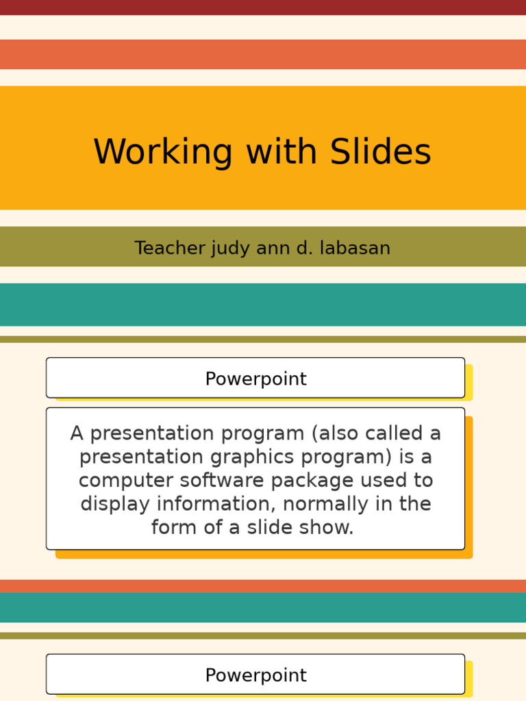 Slides | PDF | Microsoft Power Point | Window (Computing)