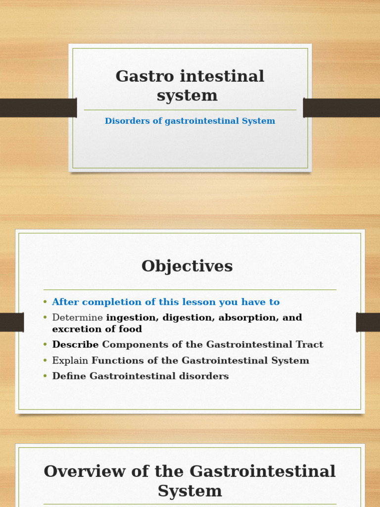 Gastro Intestinal System | PDF | Gastrointestinal Tract | Digestion