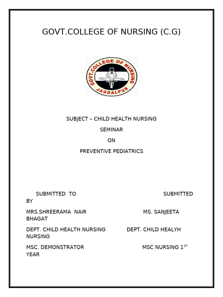 PREVENTIVE PEDIATRICS. | PDF | Vaccines | Pediatrics