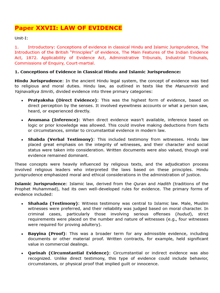 LAW OF EVIDENCE | PDF | Evidence (Law) | Confession (Law)