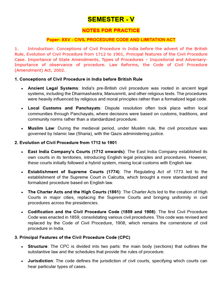 Civil Procedure Code and Limitation Act | PDF | Lawsuit | Affidavit