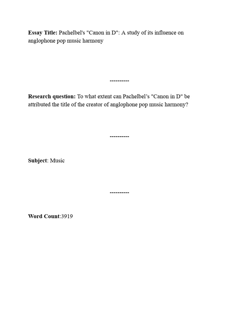 Noe Caille Damy-EE FINAL | PDF | Pachelbel's Canon | Chord (Music)