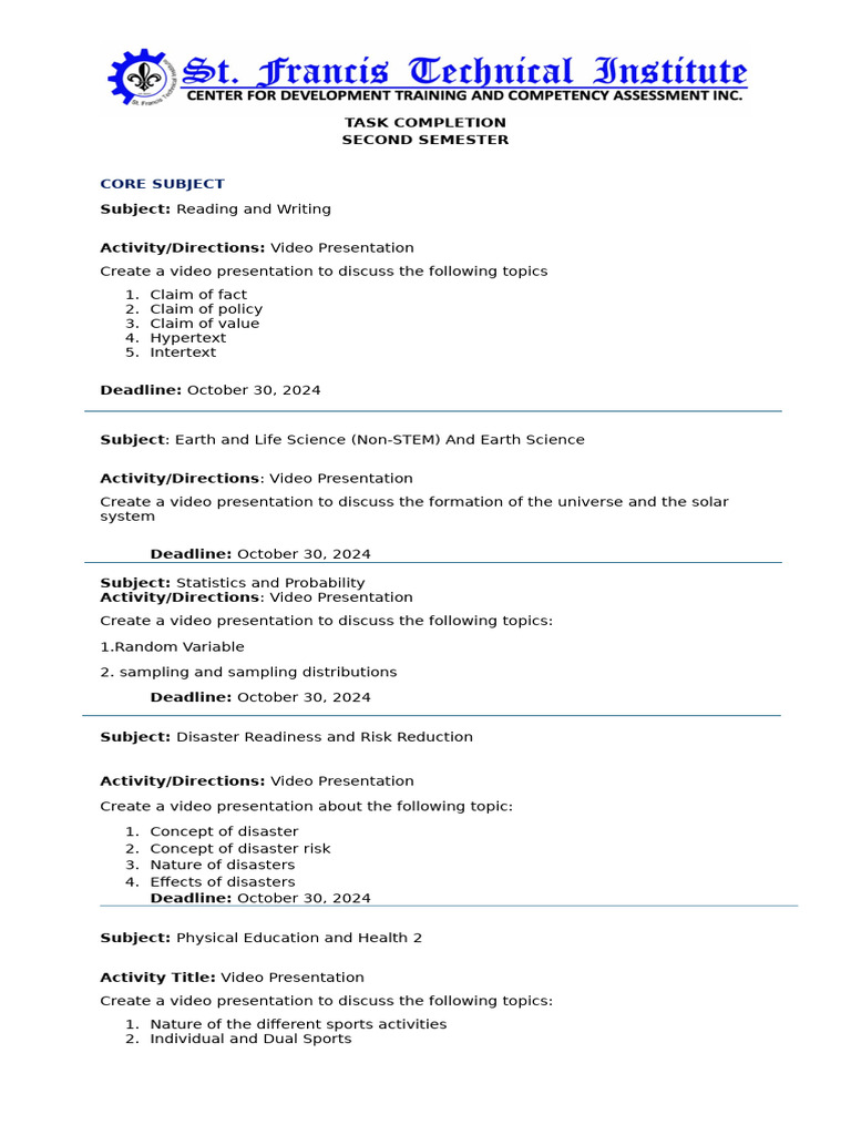 Second Semester G11 Task Copletion | PDF | Welding | Construction