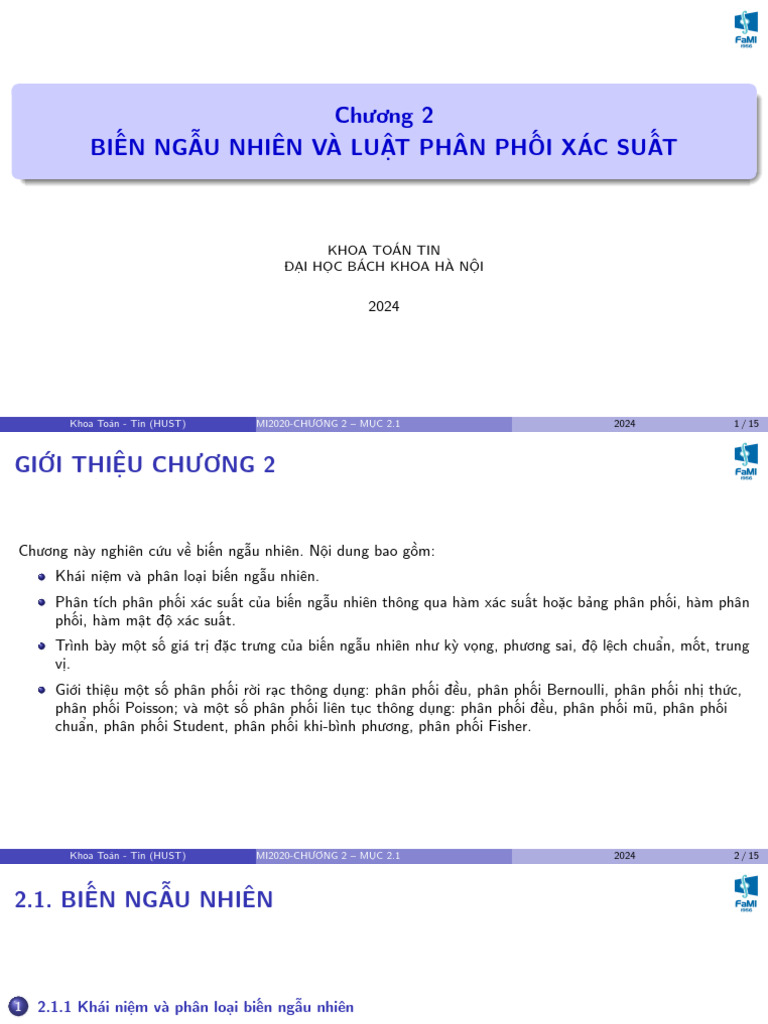 MI2020 Chap2 2.1 FAMI | PDF