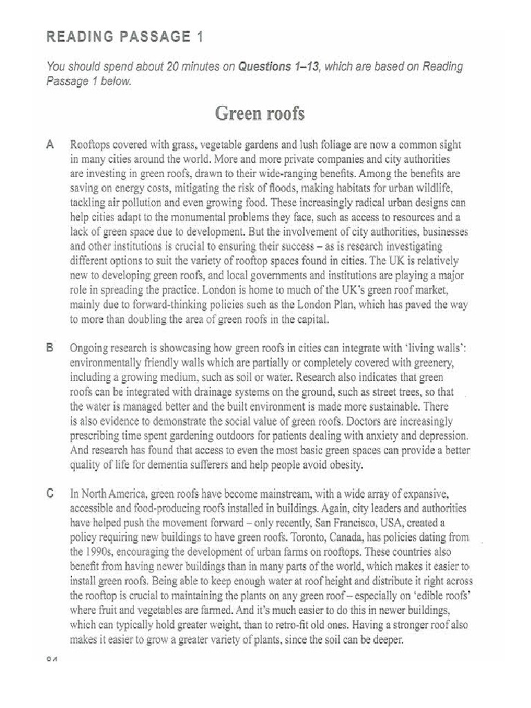 Reading Test 4 Correction | PDF