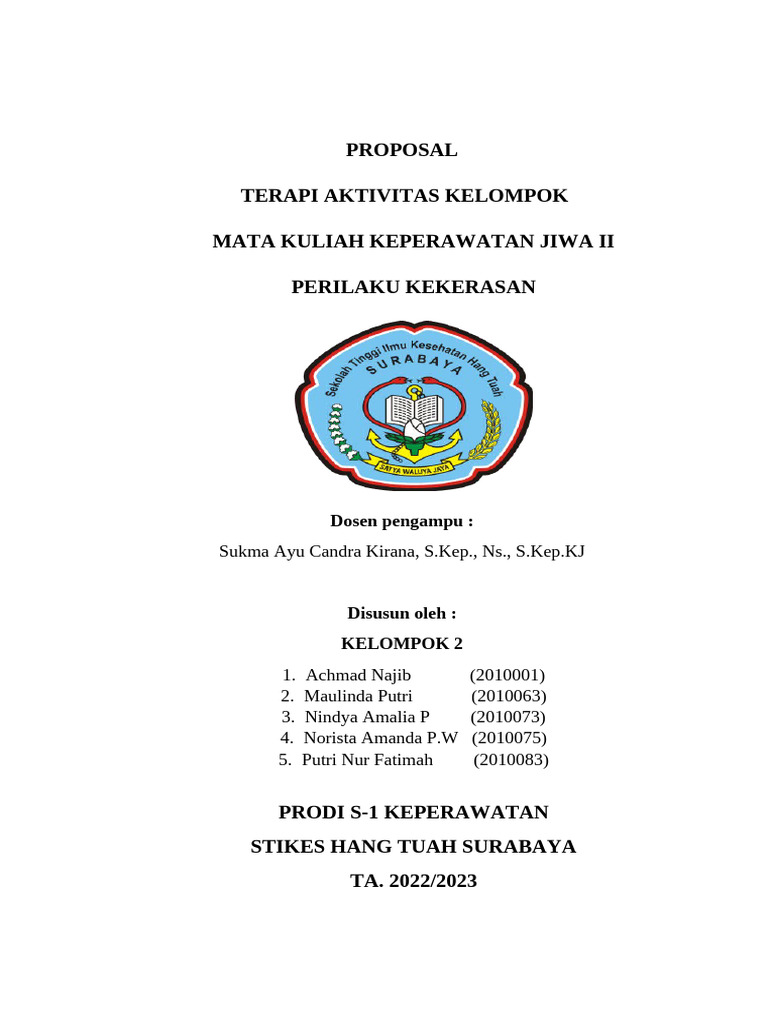 3a - Kel 2 - Proposal Tak | PDF | Sains & Matematika