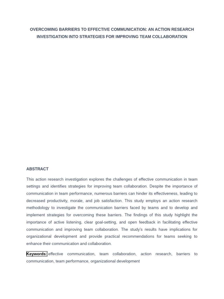 Final Action Research | PDF | Focus Group | Communication