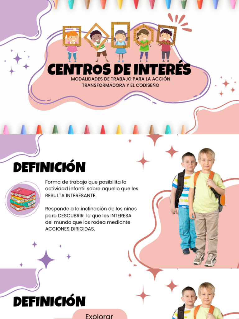 Centros de Interés en Educación Preescolar | PDF | Aprendizaje ...