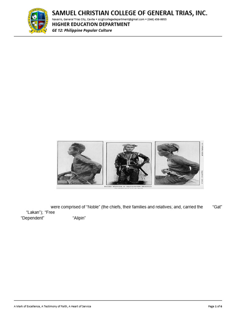 Pre-Colonial Philippine Culture Overview | PDF | Philippines
