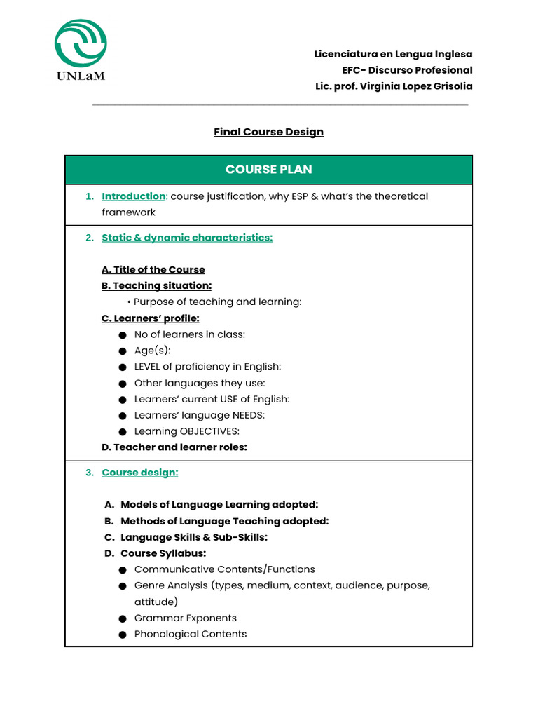 ESP Course Design Overview | PDF