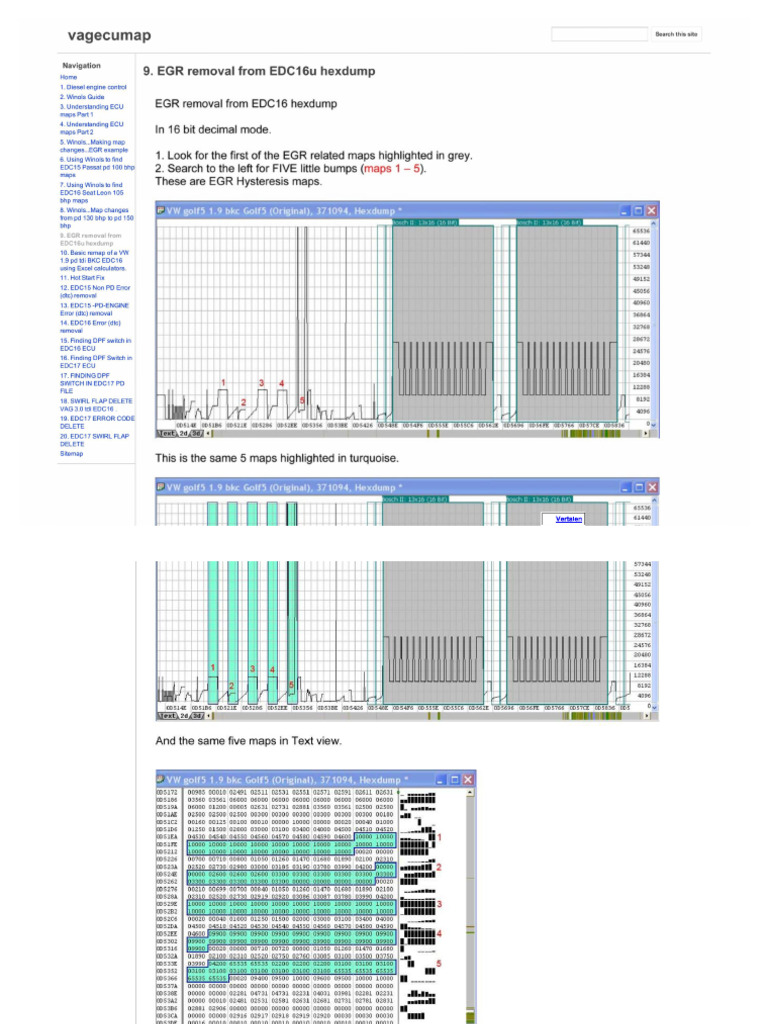 EGR Removal From EDC16u Hexdump | PDF