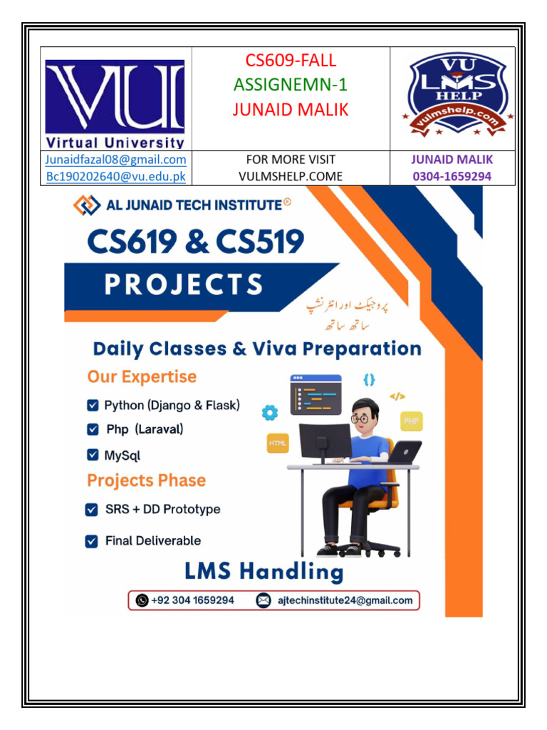 Cs609 Solution-1 by Junaid Malik | PDF | Data Management | Utility Software