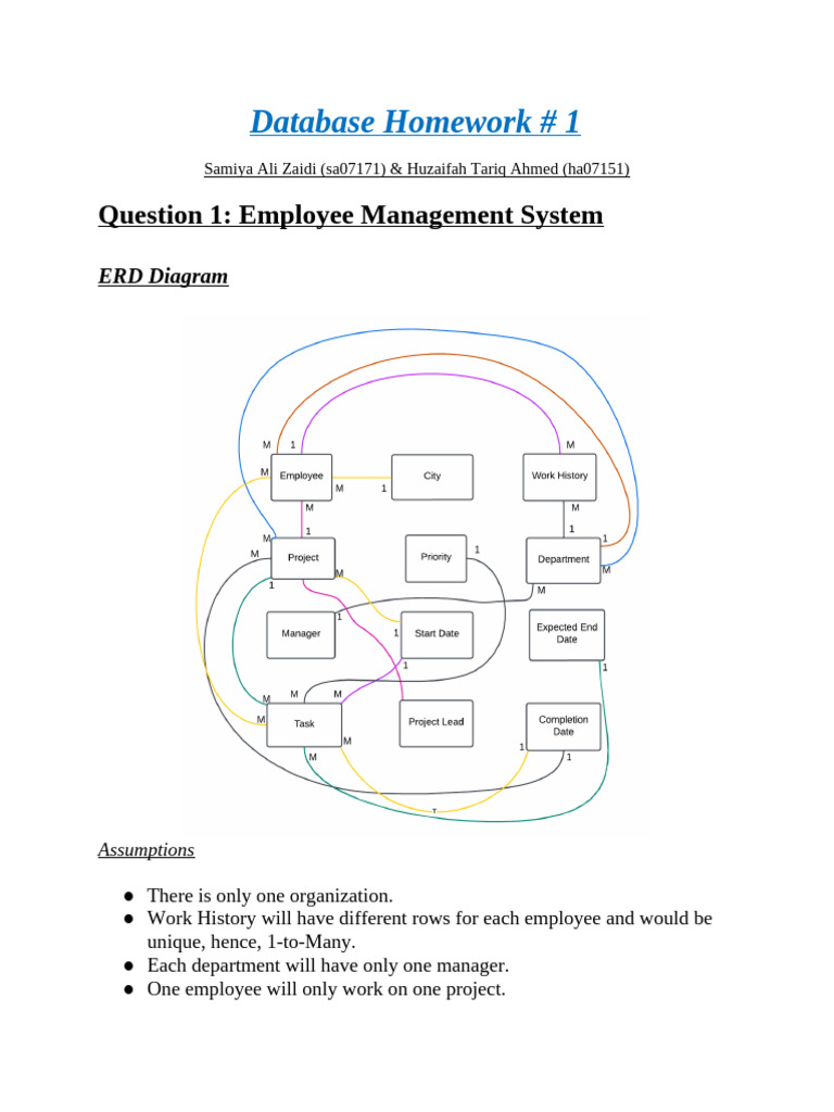 Database Homework: ERD & Normalization | PDF | Relational Model ...