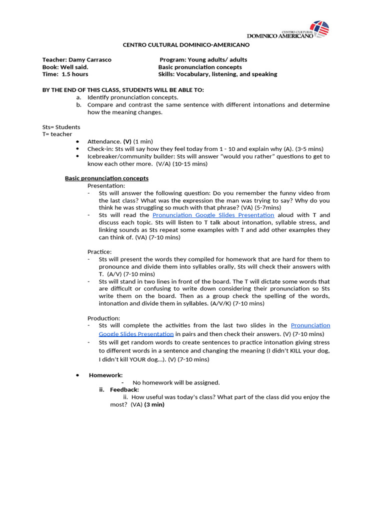 BASIC CONCEPTS ,ARTICULATION AND PLACEMENT | PDF | Stress (Linguistics ...