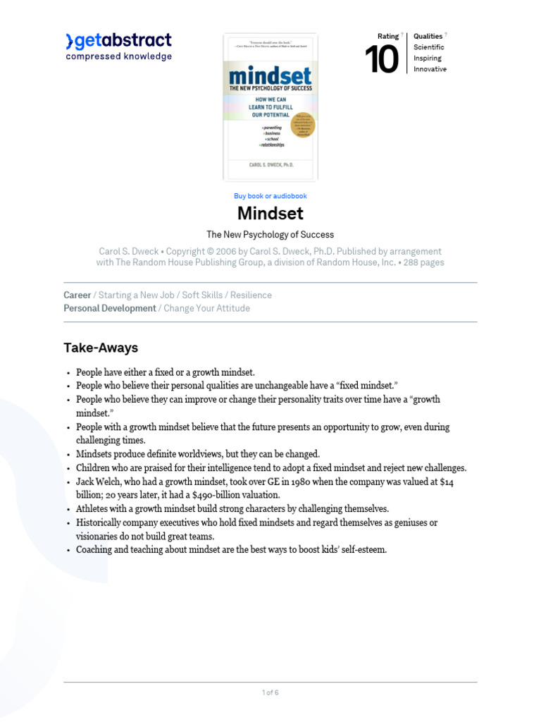 mindset-dweck-en-6555 | PDF | Mindset | Stereotypes