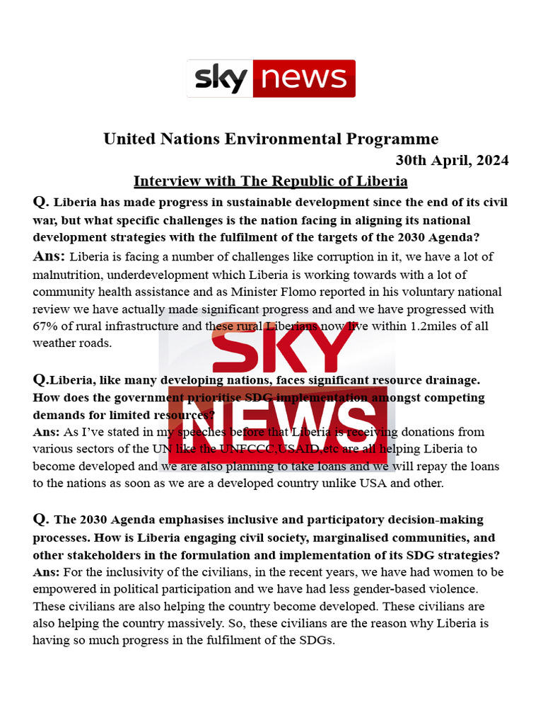 Sky News - Aadya Baid - UNEP6 | PDF | Social Science | Lifestyle