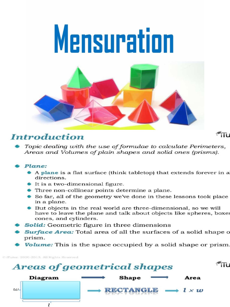 Chapter 10 Mensuration | PDF