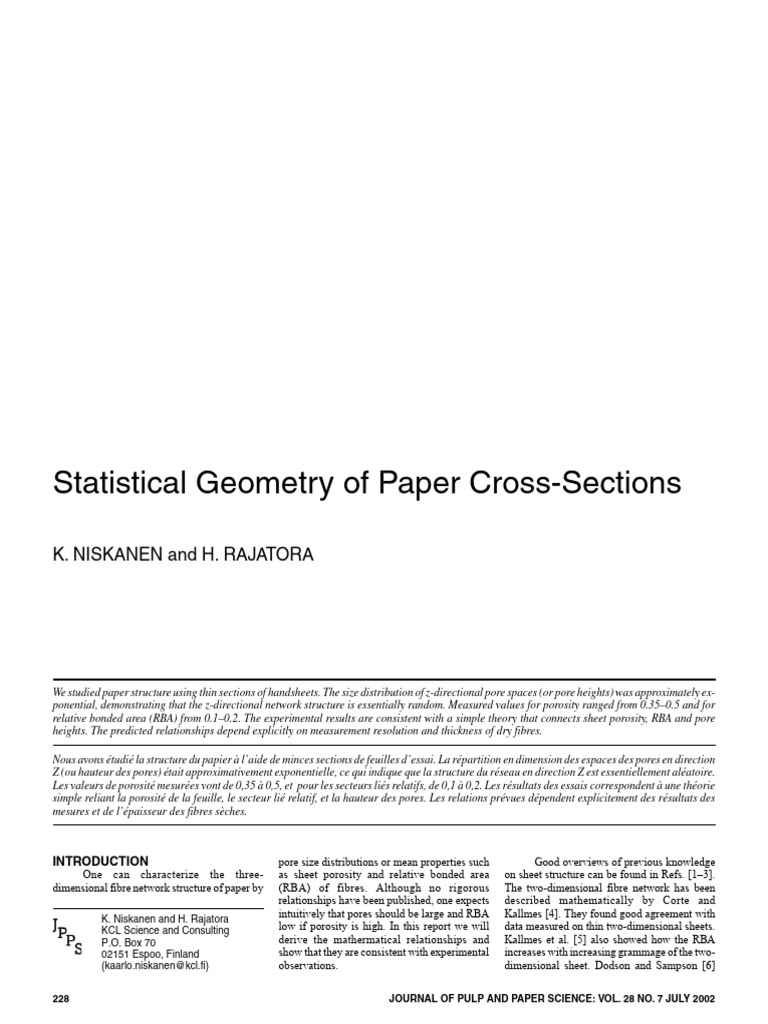 Geometry Paper | PDF | Porosity | Paper