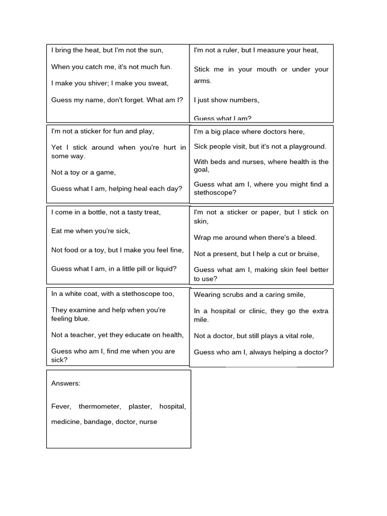 Riddle Card | PDF | Self-Improvement | Lifestyle