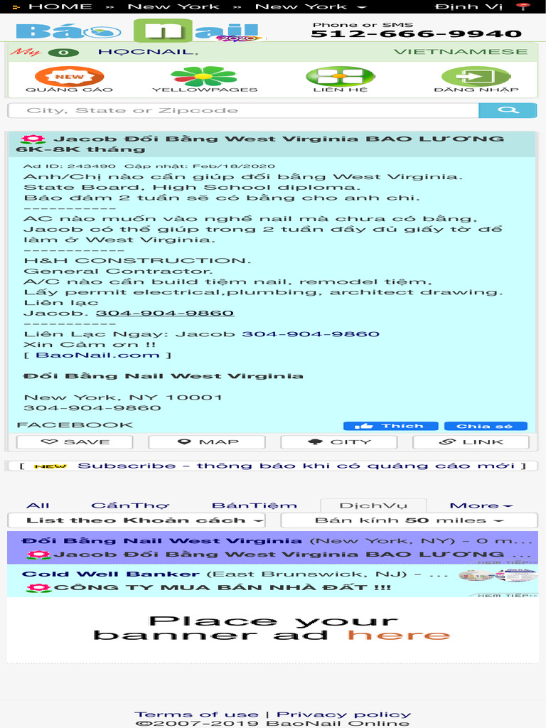Đổi Bằng Nail West Virginia, New York NY - Jacob Đổi Bằng West Virginia BAO LƯƠNG 6K-8K Tháng | PDF