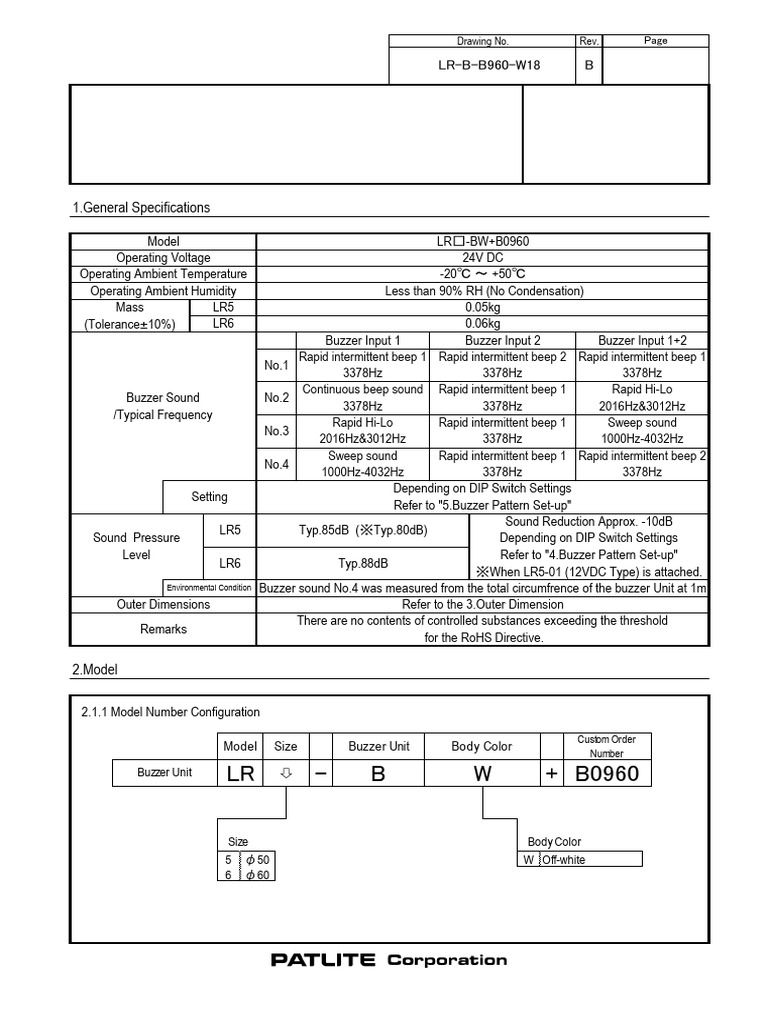 LR6-BW+B0960 Specifications (En) | PDF | Switch | Electrical Components