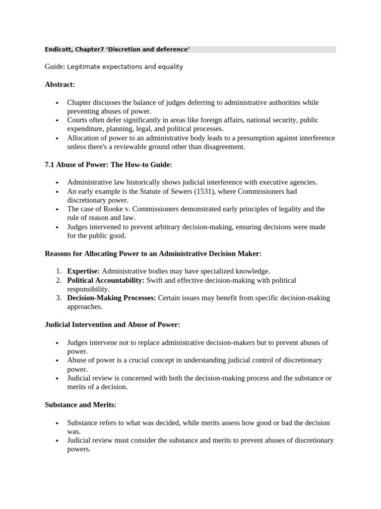 Part 1 Legitimate Expectations and Equality | PDF | Prosecutor | Government