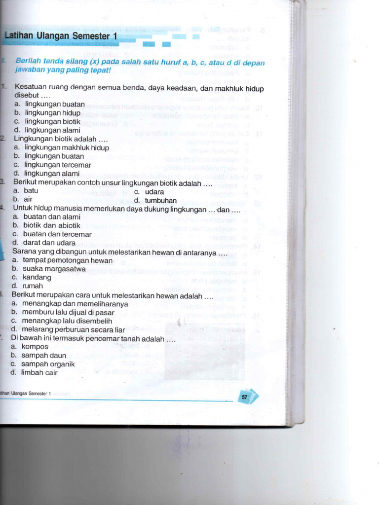 Soal Pas PLH Kelas 3 | PDF
