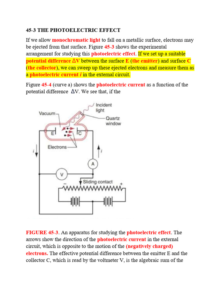 Photoelectric effect | PDF | Photoelectric Effect | Photon