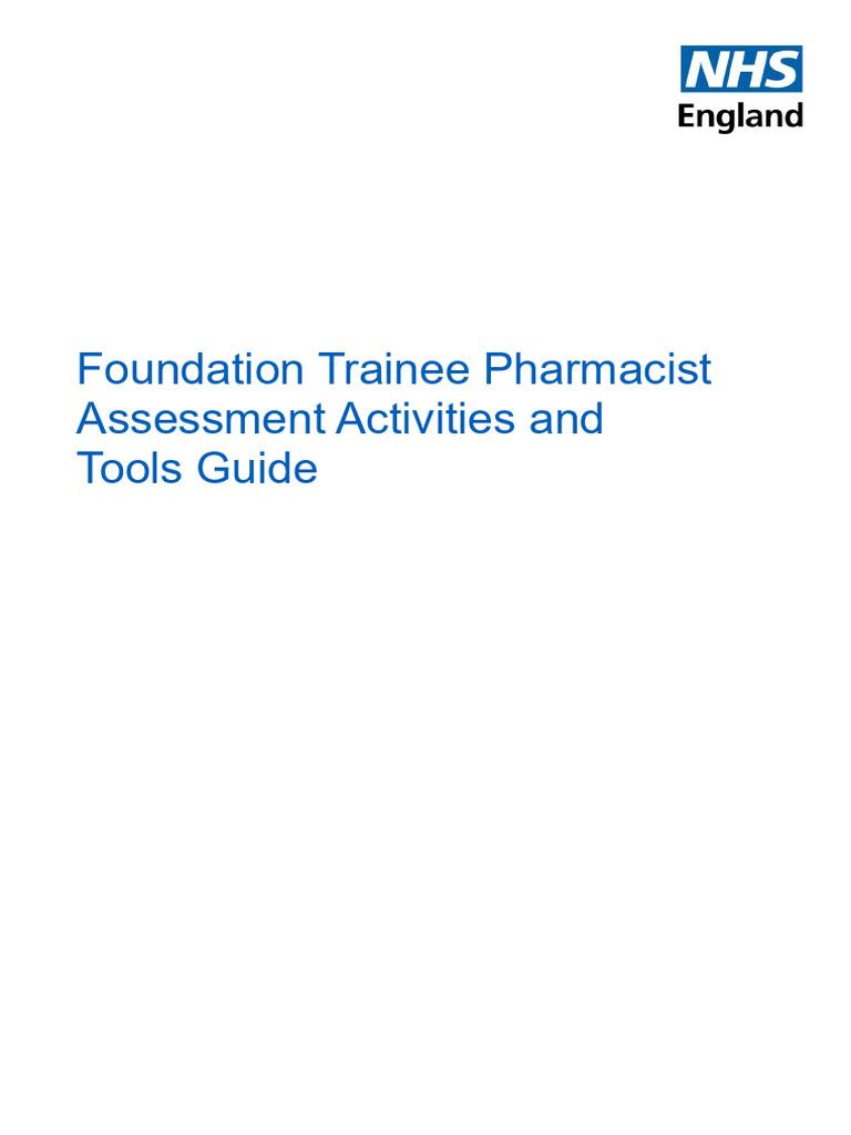 Foundation Trainee Pharmacist Guide | PDF | Pharmacy | Medical Prescription