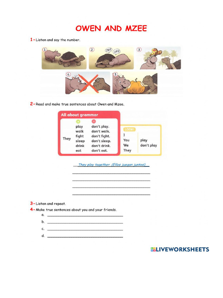 Owen & Mzee Listening | PDF