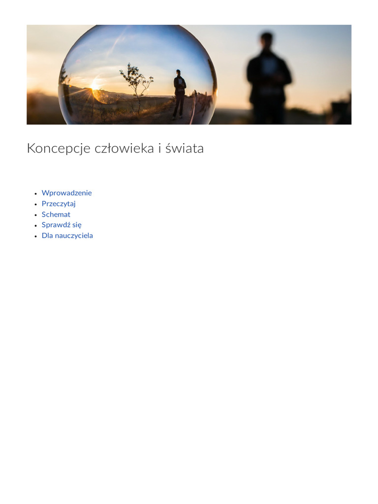 Koncepcje Czlowieka I Swiata | PDF