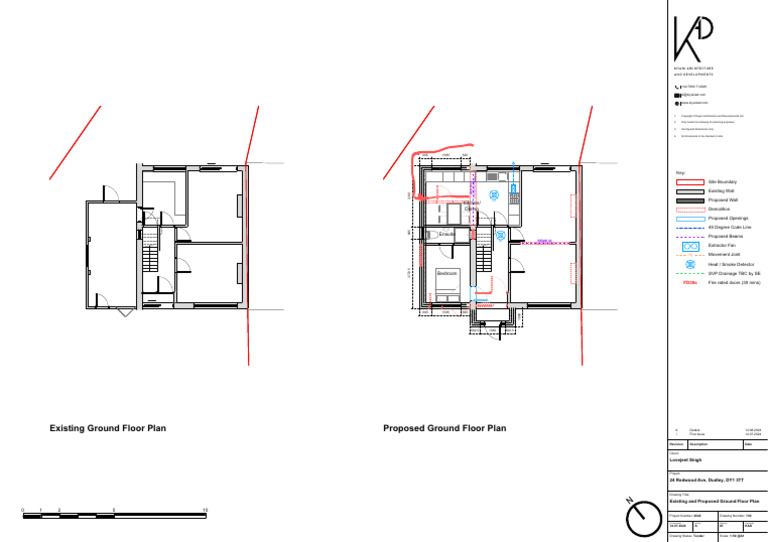 2042-100-A-Existing and Proposed Ground Floor Plan | PDF