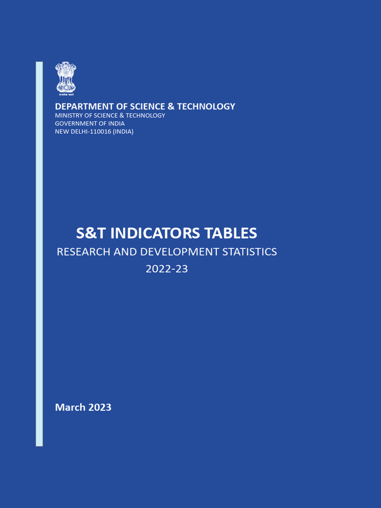 Updated St Indicators Tables 2022-23 | PDF | Research And Development ...