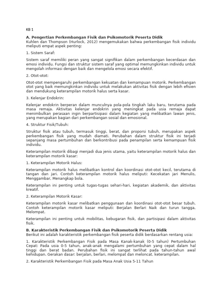 Pak Warto Resume Modul 2 Perkembangan Peserta Didik | PDF