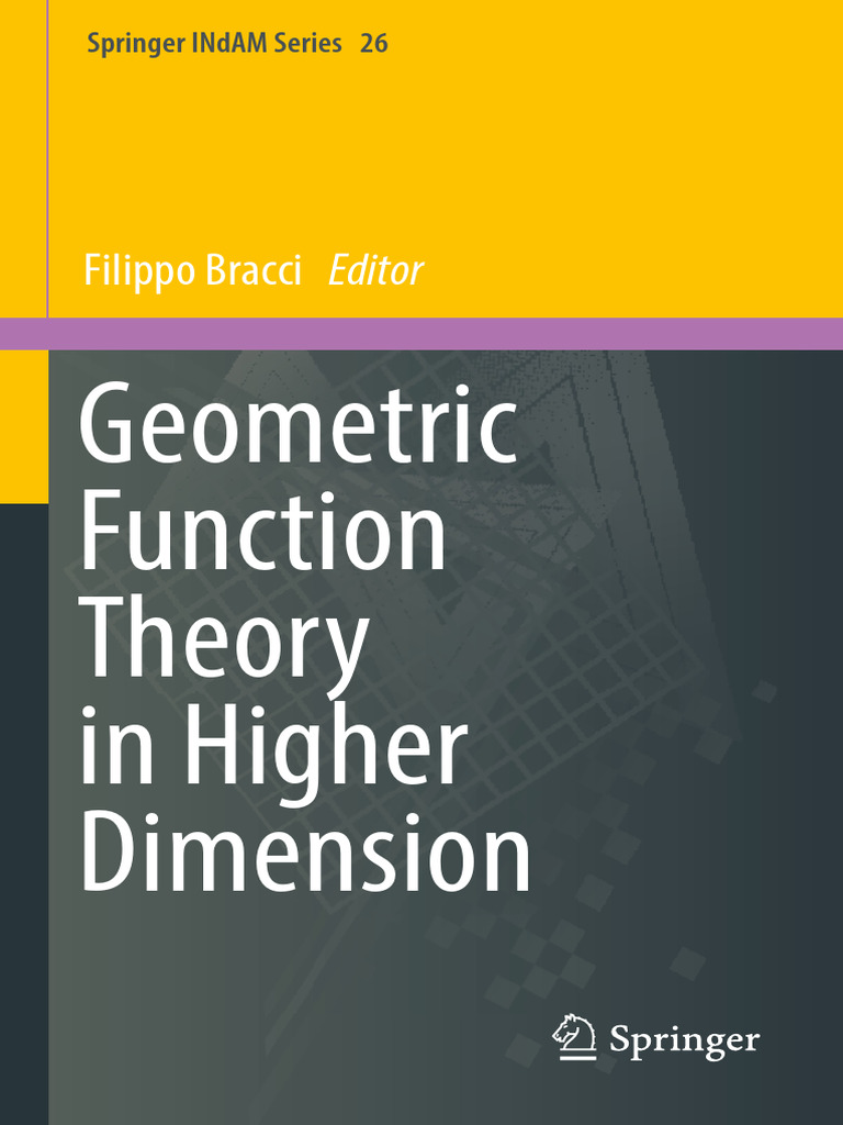 1.U. Geometric Function Theory in Higher Dimension (Filippo Bracci - (Springer) ) 2017 | PDF ...