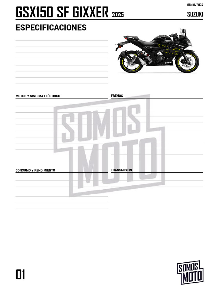 gsx150 SF Gixxer 2025 - Suzuki - Negro 08 10 2024 | PDF | Inyección de combustible | Motocicleta
