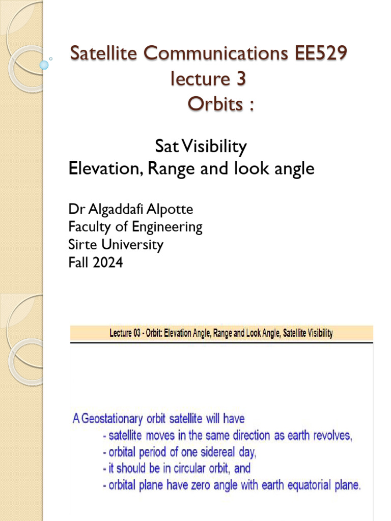 Sat Comm Lec 3 | PDF
