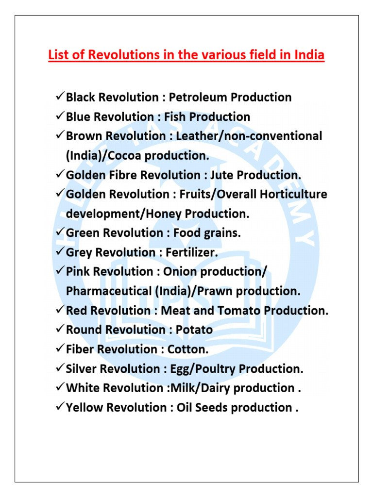 India's Agricultural and Industrial Revolutions | PDF