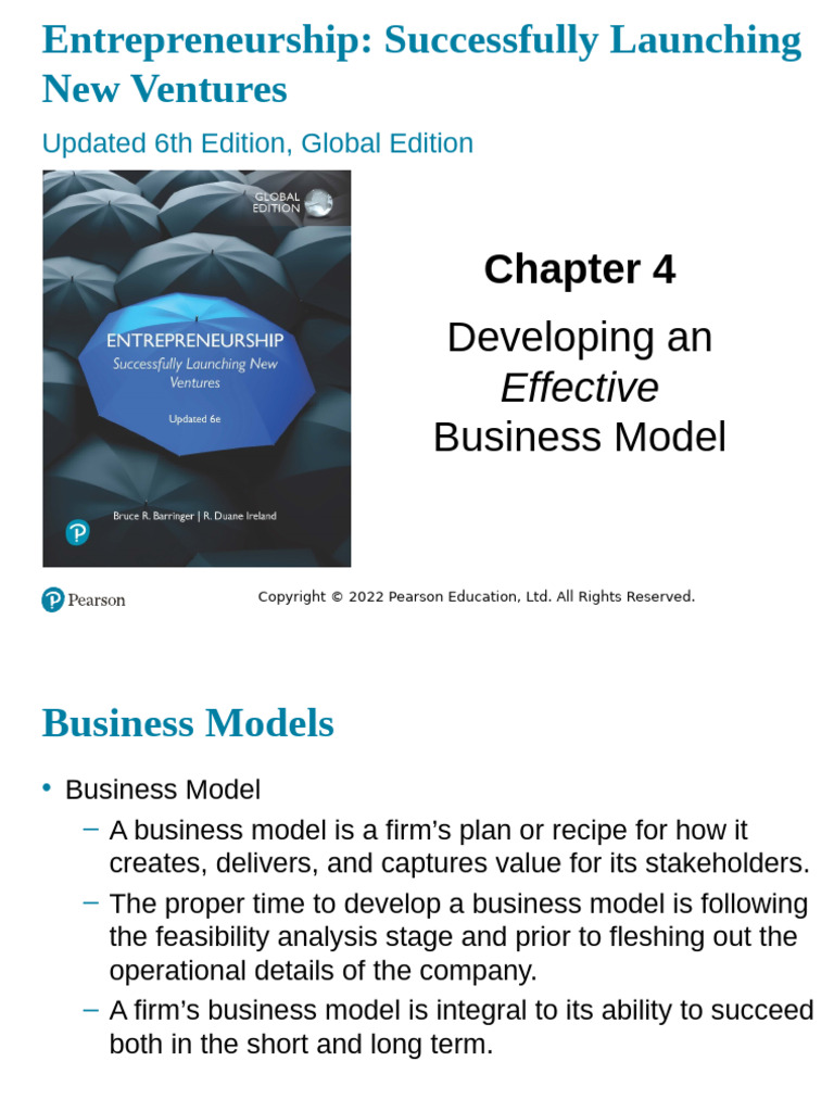 CH4 Developing An Effective Business Model ST | PDF | Business Model ...