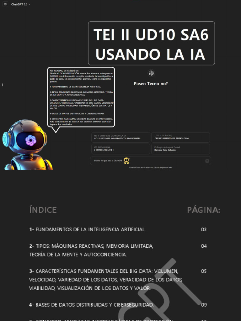 TEI II UD12 - Kolisnyk Antonyuk Daniel, Ramirez Salvador | PDF | Inteligencia artificial ...