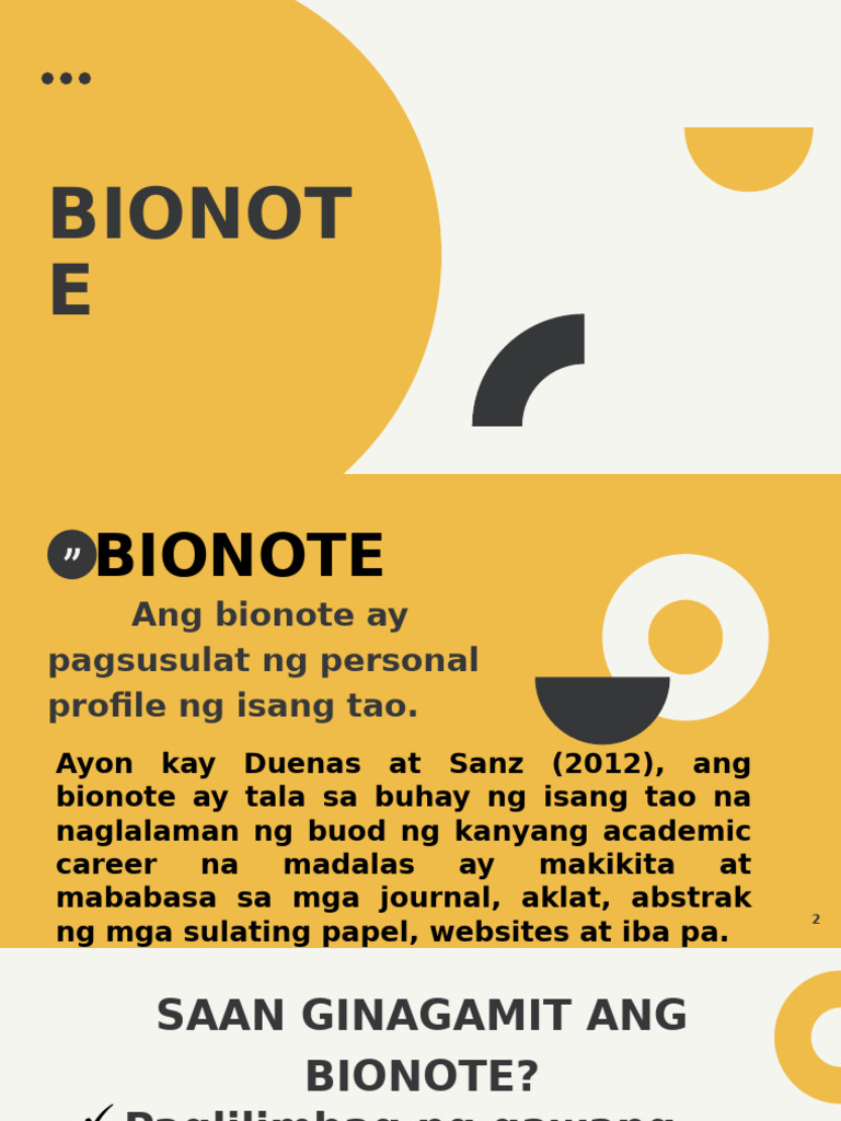 Bio Note | PDF