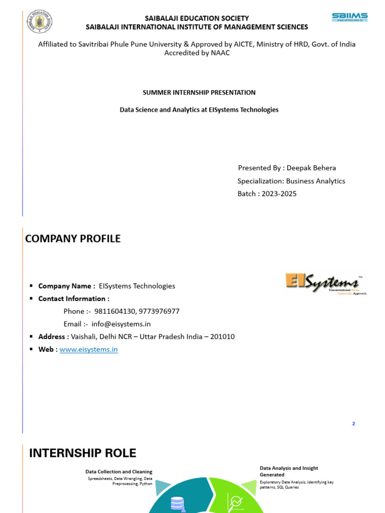 SIP PPT | PDF | Data Analysis | Analytics