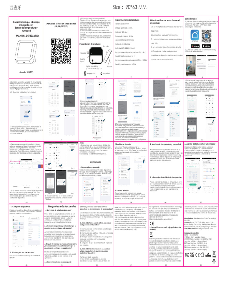 GHome Smart Intelligent Temperature and Humidity Meter S09 ST7 Manual ...