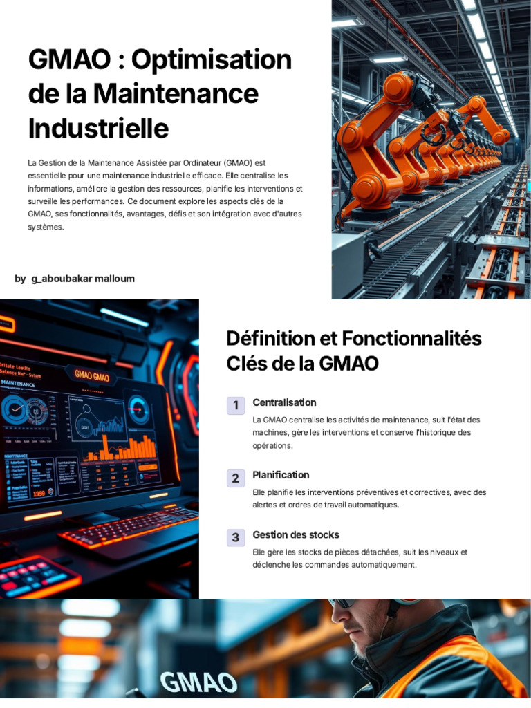 GMAO : Clés pour Optimiser la Maintenance | PDF | Informatique ...