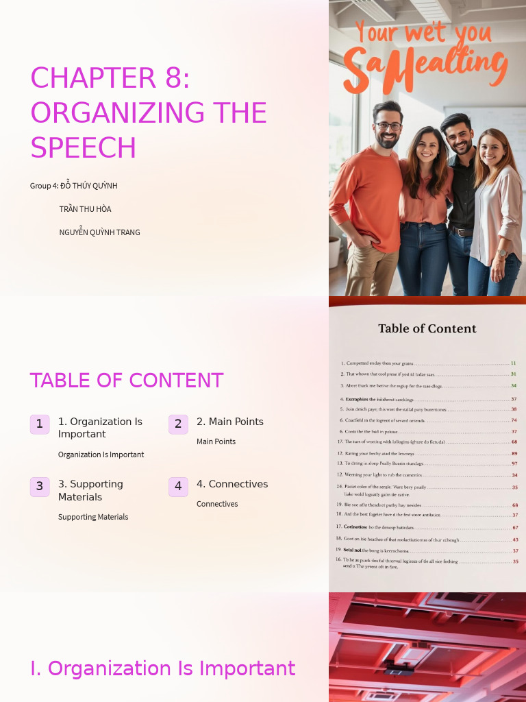 Chapter 8 Organizing The Speech | PDF | Human Communication