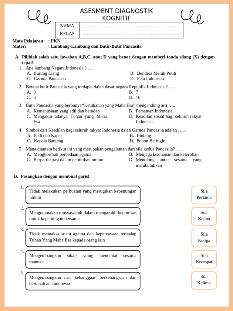 Asesment Diagnostik - Kognitif | PDF
