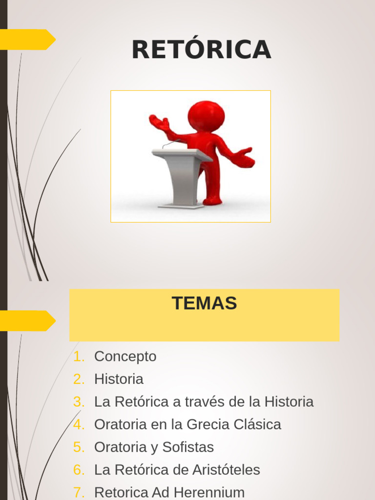 01 Historia de La Retórica | PDF | Retórica | Hablar en público